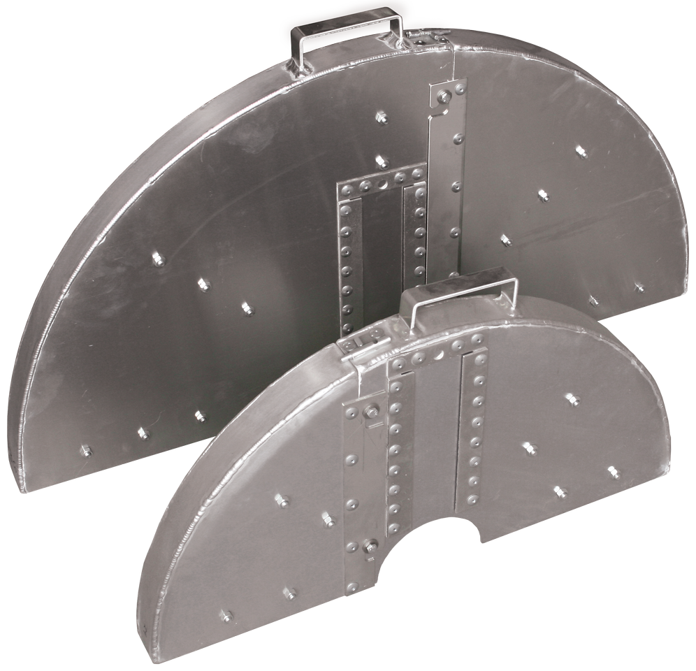TWO-PIECE BLADE GUARDS WITHOUT WATER TUBES